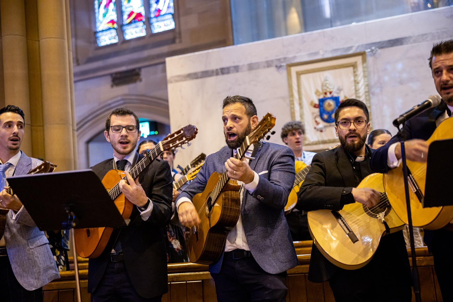 Cantors animating the Ordination Liturgy.