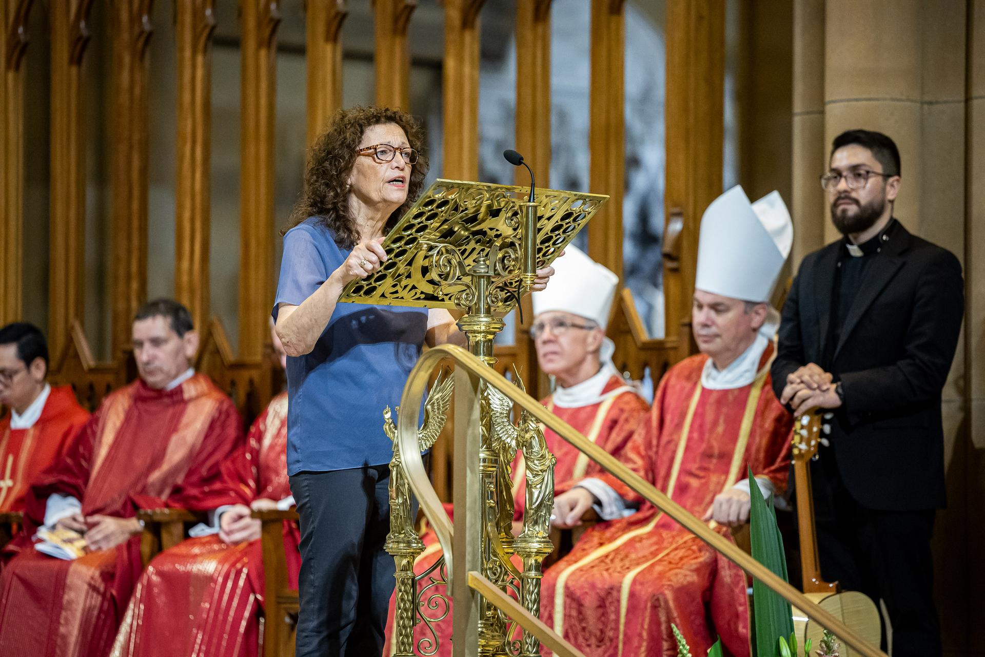 Rita Piccolo proclaiming the Second Reading.